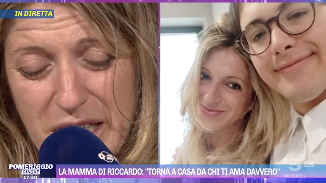 Riccardo Branchini, la mamma piange a Pomeriggio 5: "Torna, voglio la ...