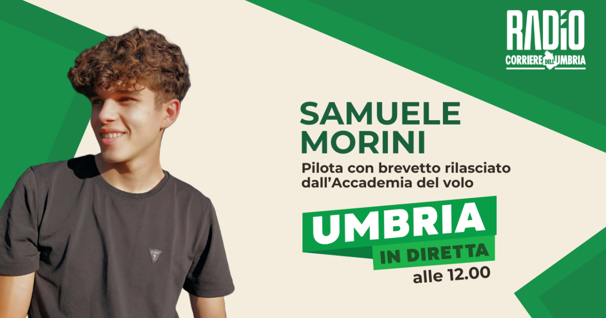 Samuele Morini ospite in studio a Umbria in diretta, in onda su Radio ...