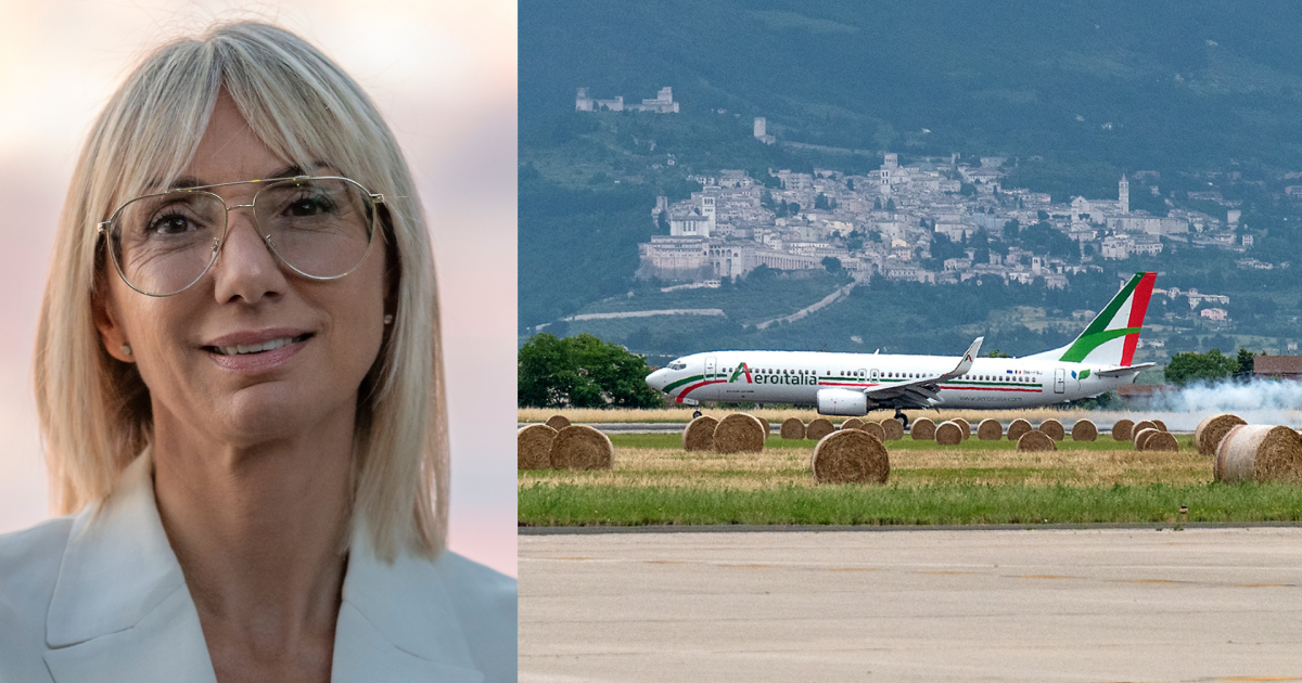 Perugia, l'assessore Simona Meloni sul volo per Bergamo Orio al Serio ...